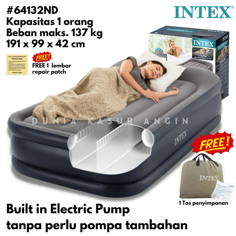 Jual DuniaKasurAngin - INTEX 64132ND Kasur Angin Pompa Otomatis Twin ...