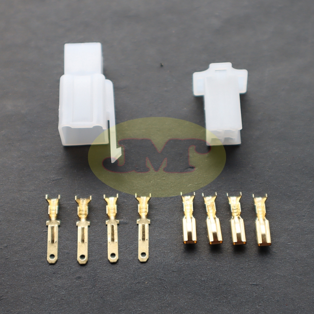 Jual Socket + Skun Motor Mobil 4 Pin Mini - Soket Sambungan Kabel Male ...
