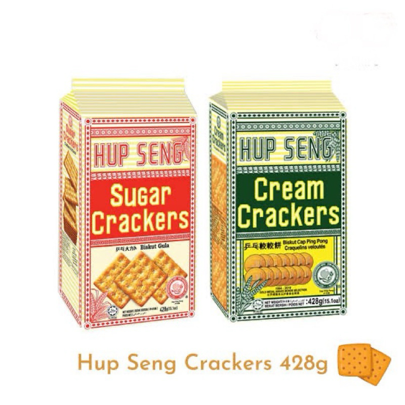 Jual 1 Dus Hup Seng Cream & Sugar Crackers (428gr x 12bks) | Shopee ...