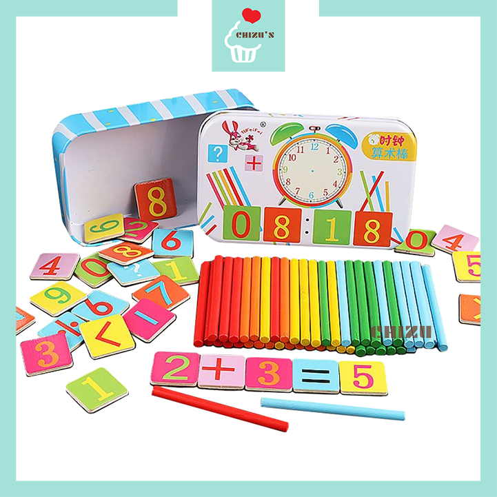 Jual Magnetic Clock Counting Stick | Stik Berhitung Matematika Kayu dan ...