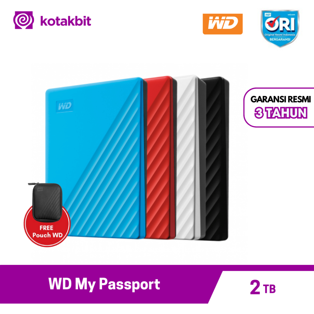 Jual WD My Passport New 1TB, 2TB, 4TB, 5TB HDD Hardisk External Eksternal | Shopee Indonesia