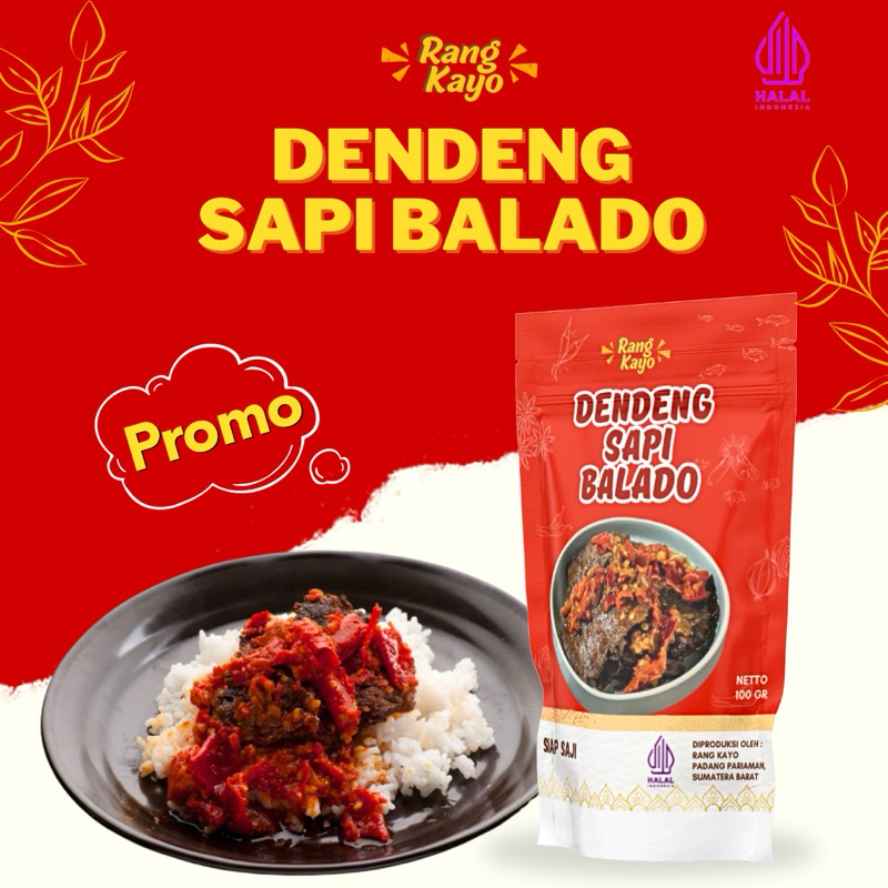 Jual Rang Kayo - Dendeng Sapi Balado Dendeng Kering 100gr Makanan Siap ...