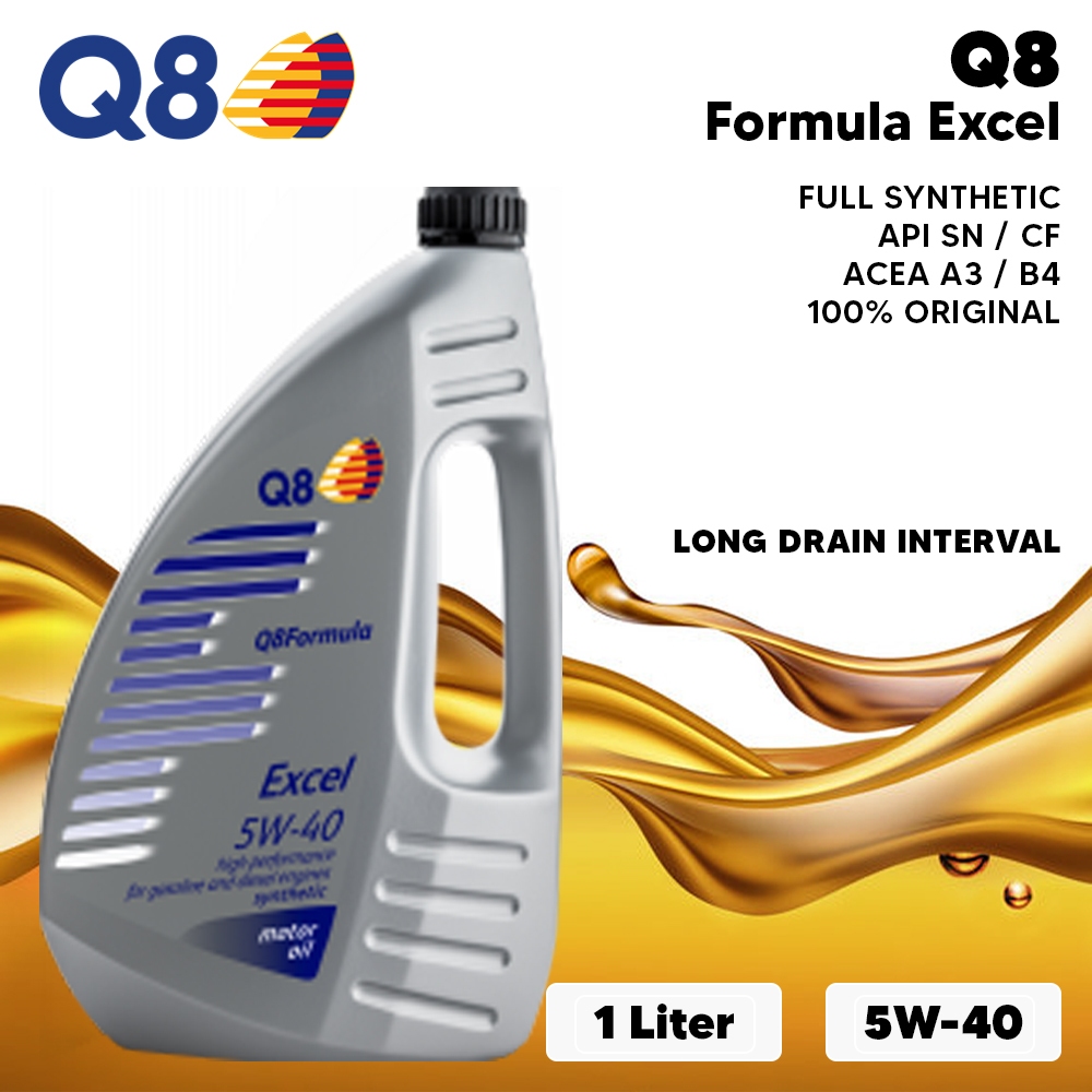 Jual Q8 Formula Excel - 5W-40 - 1 Liter | Shopee Indonesia