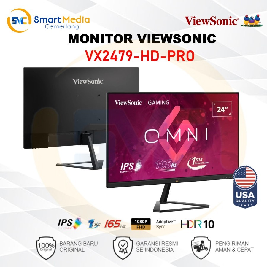 Jual Monitor LED VIEWSONIC VX2479-HD-PRO 24" IPS 1080p FHD 165Hz HDR10 ...
