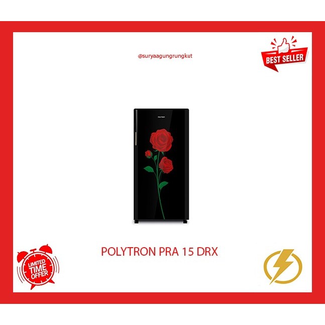 Jual KULKAS POLYTRON 1 PINTU 160 LITER 75 WATT - PRA 15 DRX | Shopee ...