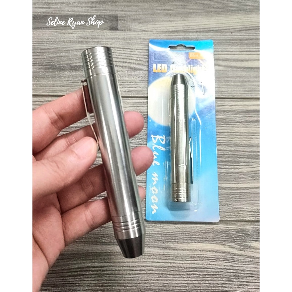 Jual Senter Mini LED Model Pena POLICE Chrome | Shopee Indonesia
