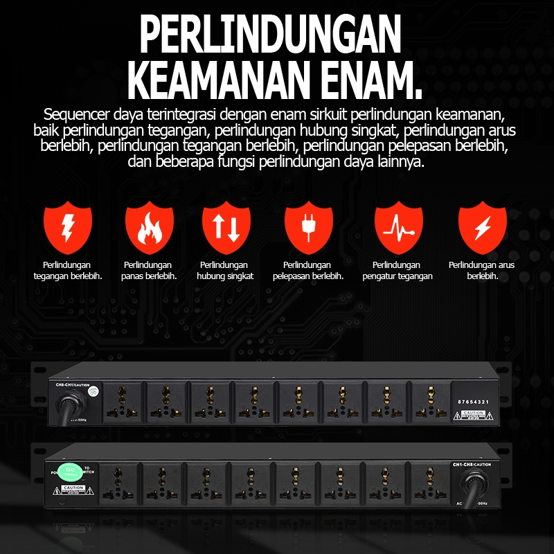 Jual power sequencer dbx SV-208,power distributor,power dbx,power ...