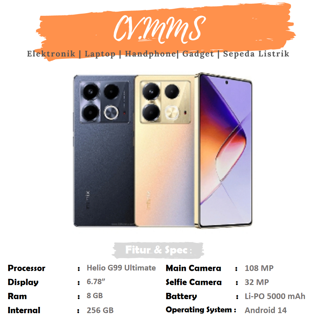 Jual Infinix Note 40 40S 8/256 GB Garansi Resmi | Shopee Indonesia