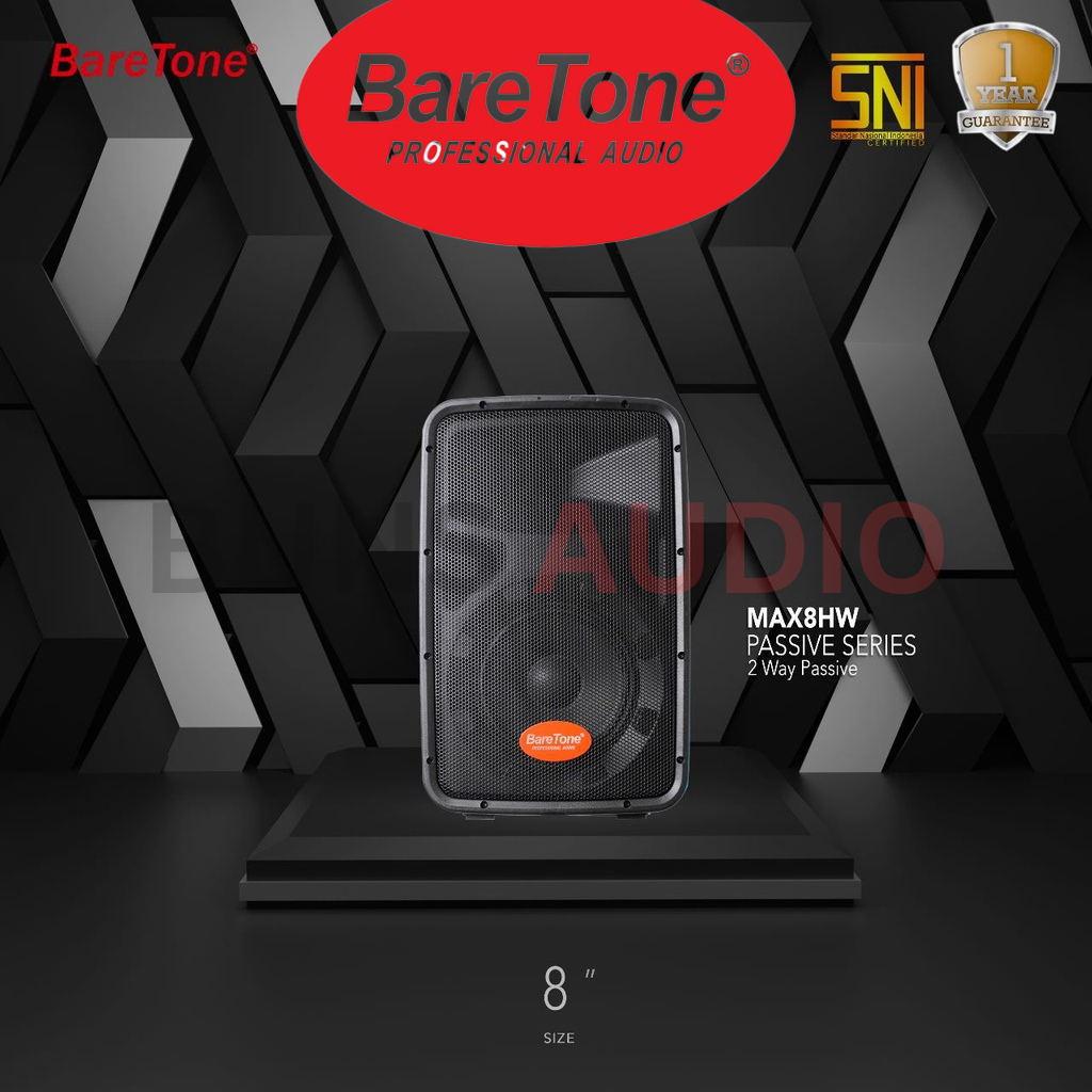 Jual BareTone Speaker Pasif / Passive MAX8HW 8 Inch - 250 Watts - Harga ...