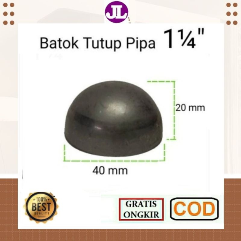 Jual Batok Tutup Pipa Dop Ukuran 1 1/4 Inch Berkualitas Hiasan Ornamen ...
