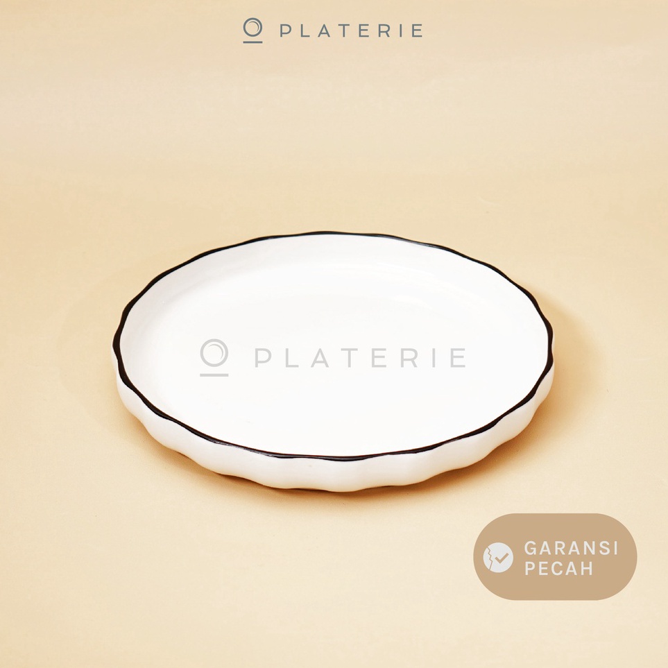 Jual Yang Terbaik PLATERIE Piring Porcelain Embossed Plate 75 Inch 19 ...