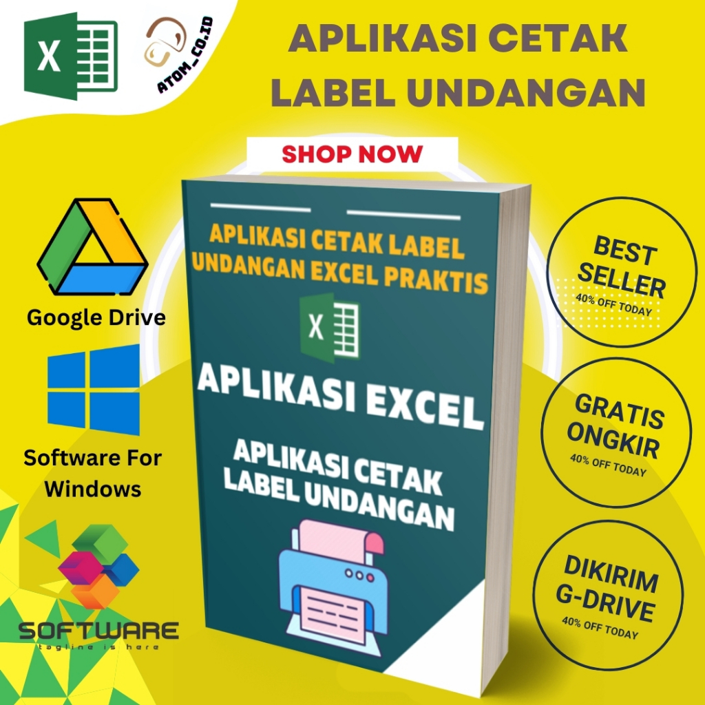 Jual Aplikasi Cetak Label Undangan Praktis dan Mudah - Format Excel ...