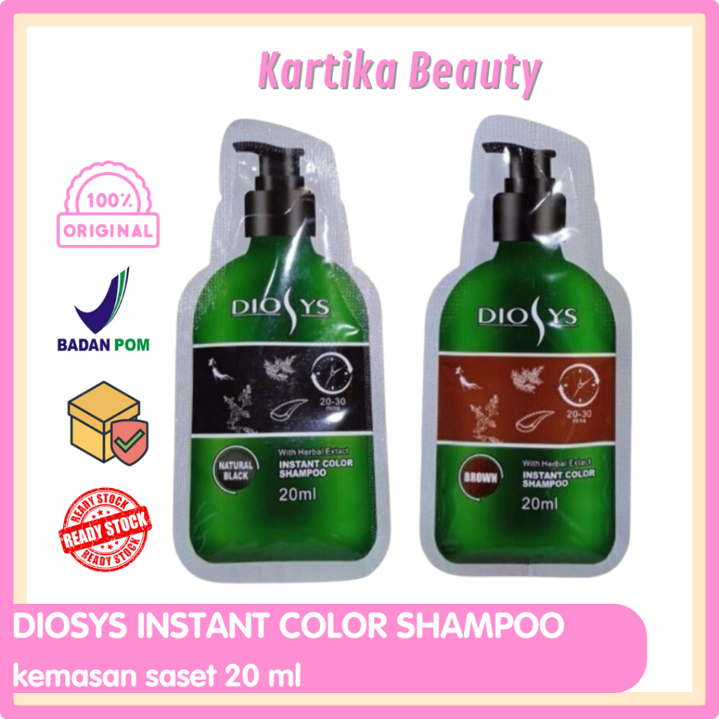 Jual DIOSYS INSTANT COLOR SHAMPOO SASET 20 ML DIOSIS SAMPO PENUTUP UBAN ...