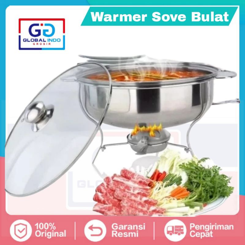 Jual Panci Prasmanan Tungku Api Bulat Warmer Stove Panci Kuah Tutup ...