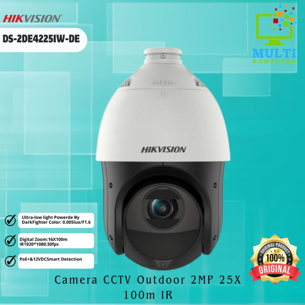 Jual DS-2DE4225IW-DE PTZ Hikvision IP Camera CCTV Outdoor 2MP 25X 100m IR | Shopee Indonesia