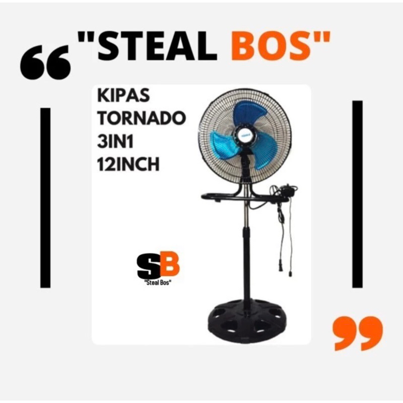 Jual YASAKA kipas stand fan besi 3in1 12 inch yasaka besi tornado ...