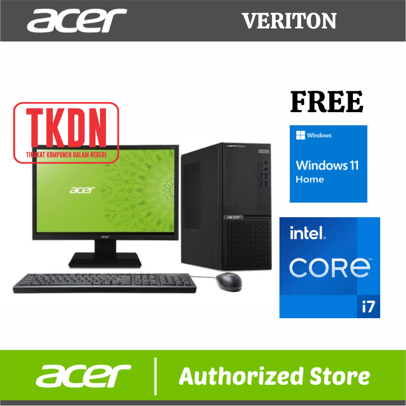 Jual Acer TKDN Veriton VX/0037 i7-12700 16GB 1TB 21.5" W11 - PC TKDN ...