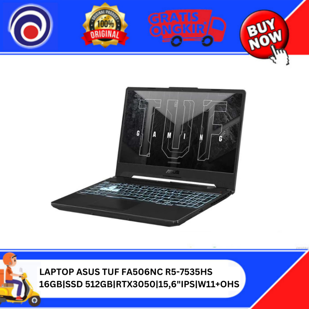 Jual LAPTOP ASUS TUF FA506NC R5-7535HS 16GB|SSD 512GB|RTX3050|15,6"IPS ...