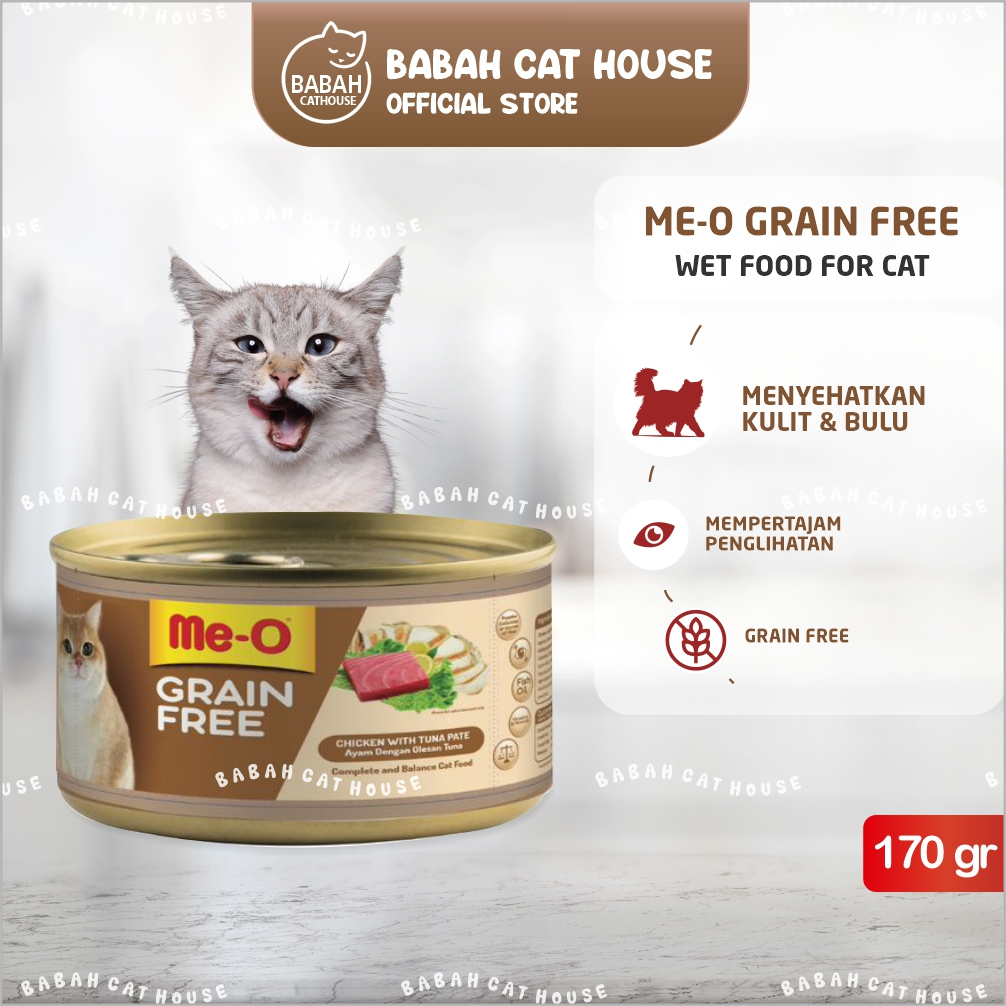 Jual MEO GRAIN FREE KALENG 170GR Makanan Kucing Dewasa Adult Basah Cat ...