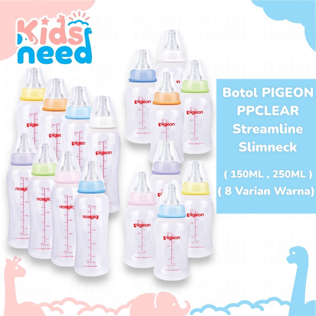 Jual Pigeon Botol PP Clear Streamline 150ml 250ml Botol Susu Pigeon ...