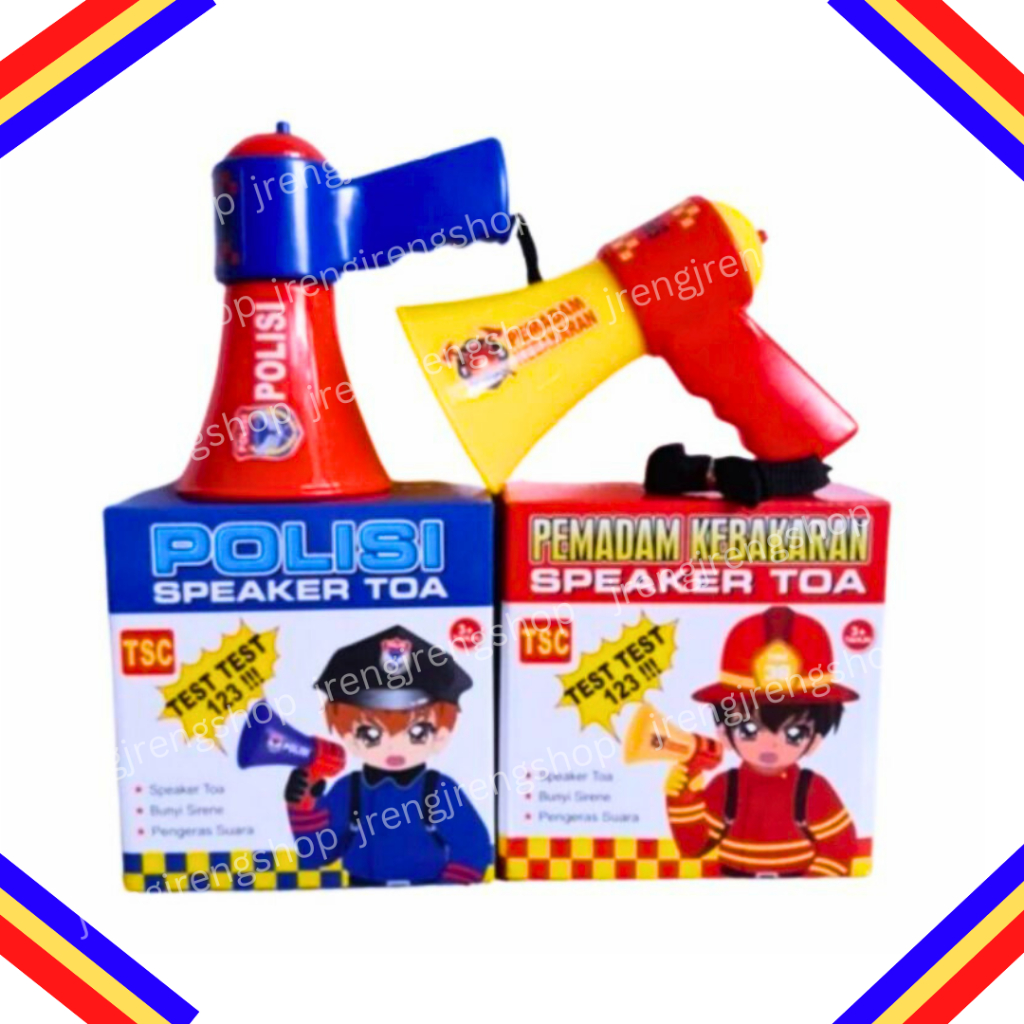 Jual Mainan Interaksi Hiburan Anak Speaker Toa Pengeras Suara Polisi ...