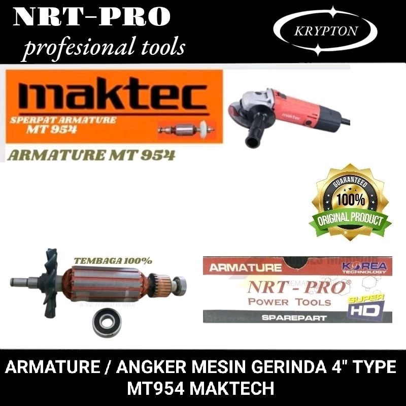 Jual ARMATURE GERINDA MAKTECH MT954 / MT 954 NRT PRO 100% ORIGINAL PART | Shopee Indonesia