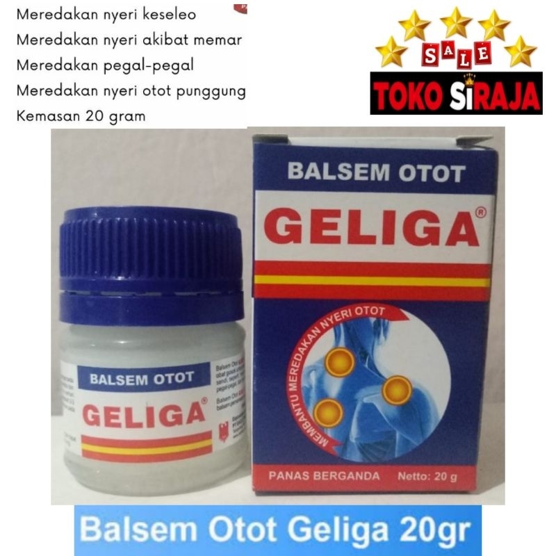 Jual GELIGA BALSEM OTOT 20 GRAM / BALSEM OTOT GELIGA 20 GR CAP LANG ...