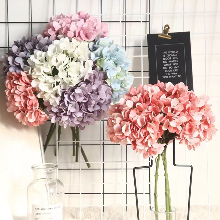 Jual Bunga Hias Hydrangea Macaron Dekorasi Artificial Flower / Bunga ...