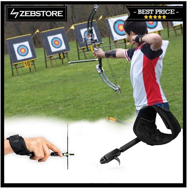 Jual Trigger Bow Caliper Release Aid Arrow Wrist band Compound E01 ...