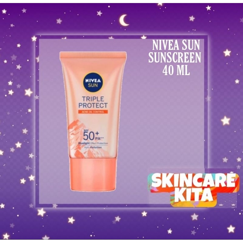 Jual Nivea Sunscreen Triple Protect Oil Control SPF 50 PA+++ 40 ML ...