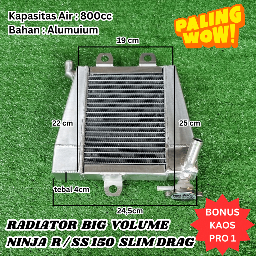 Jual Radiator Ninja 150/KR150 Slim Drag SPAC | Shopee Indonesia