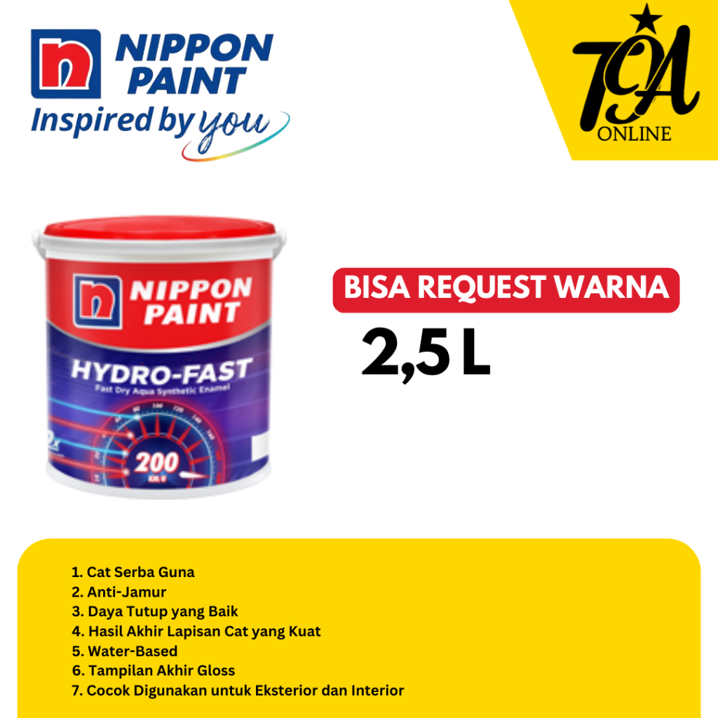 Jual NIPPON PAINT Hydrofast Cat Kayu Besi & Tembok Water Based Tinting ...