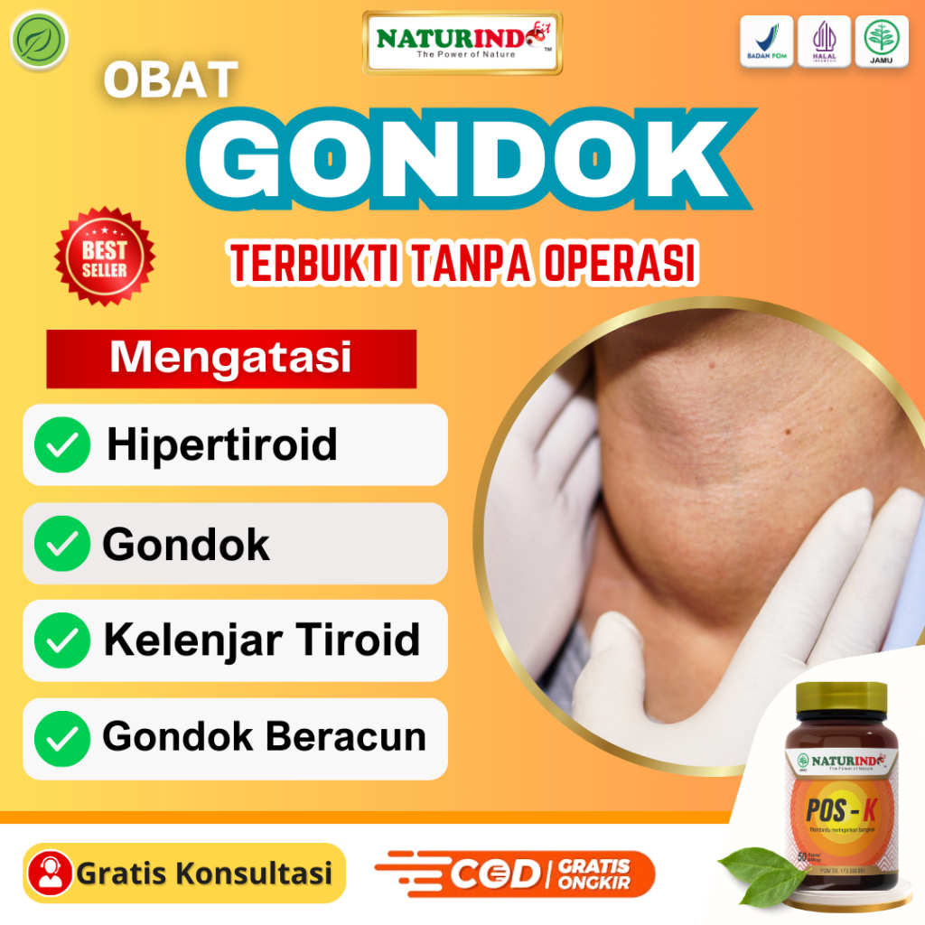 Jual Obat Gondok Kelenjar Tiroid Hipertiroid Gondok Beracun Kista ...