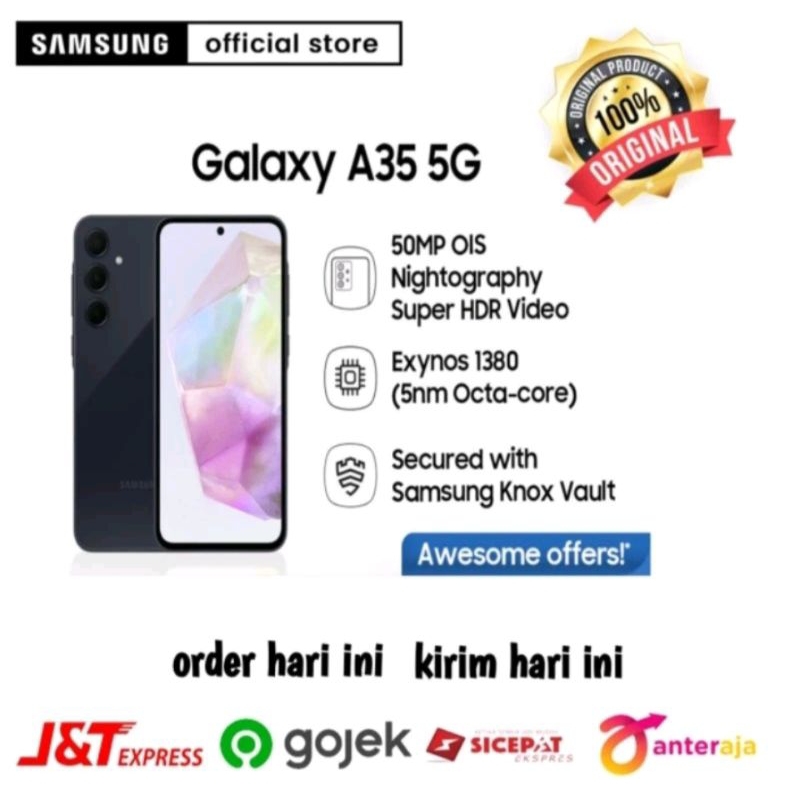 Jual SAMSUNG Galaxy A35 5G Ram (8/256)Gb Garansi Resmi Samsung Indonesia | Shopee Indonesia