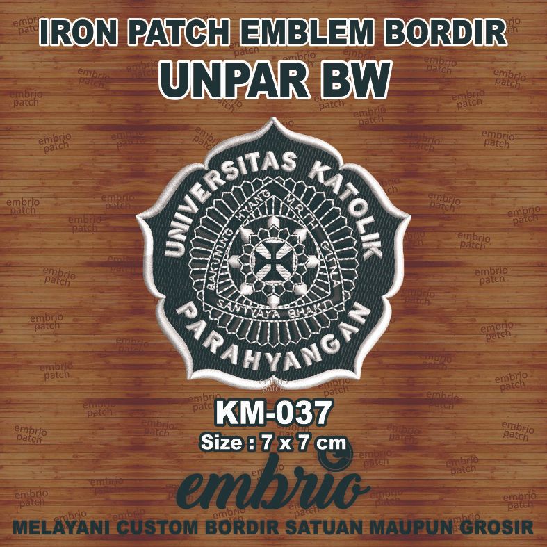 Jual KM-037 Emblem logo UNPAR Patch bordir Universitas Katolik ...