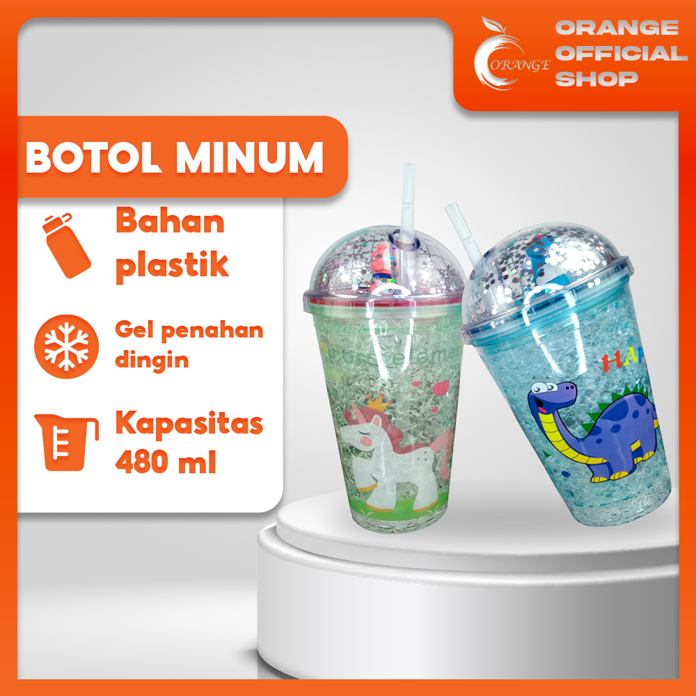 Jual Botol Minum Gemoy Botol Glitter Tumbler Gelas Botol Minum Air ...