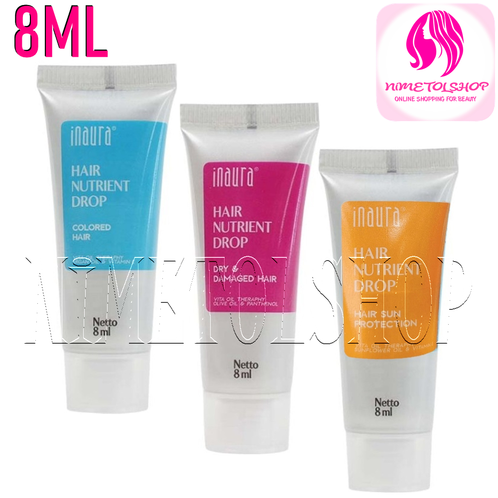 Jual [SATUAN] INAURA Hair Nutrient Drop 8ml Vitamin Rambut Kering Rusak ...