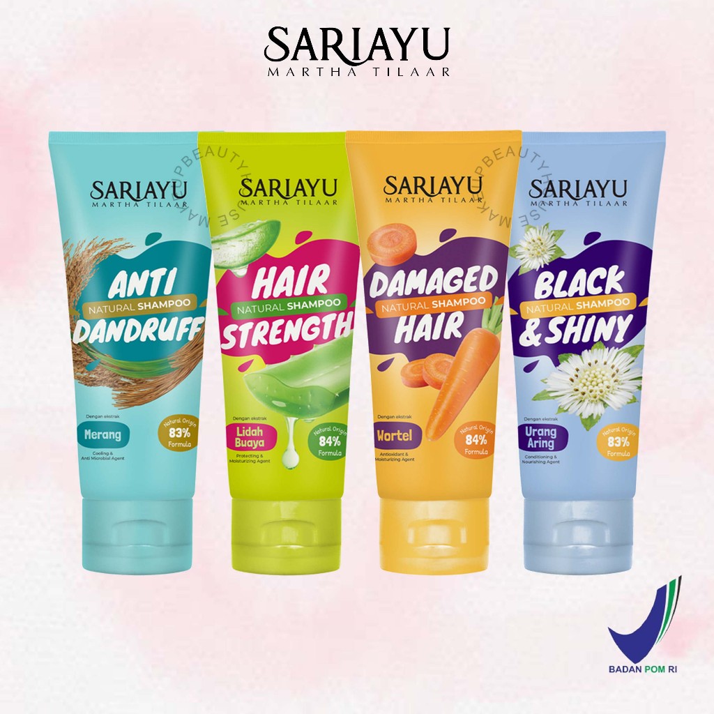Jual SARIAYU Hair Shampoo 170ml - Strength | Damaged Hair | Black ...