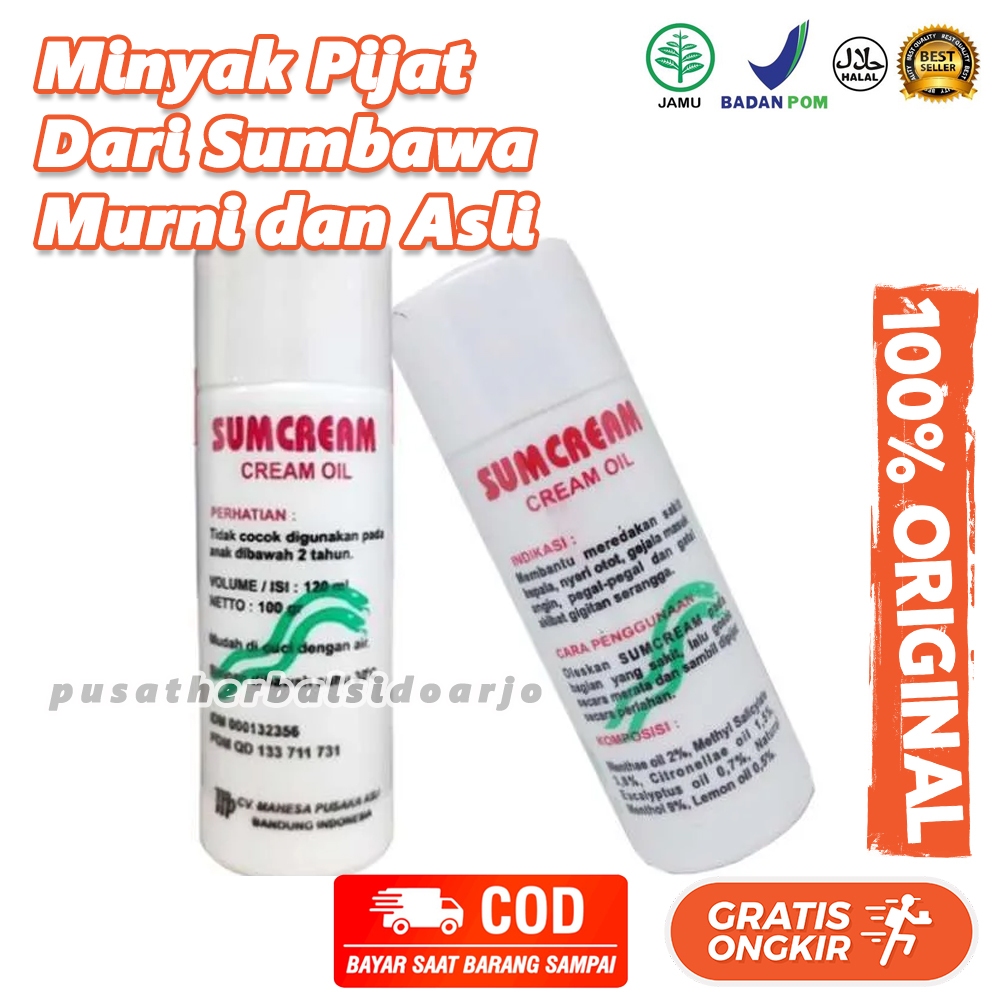 Jual Minyak Sumbawa Sumcream Sum Cream (Sumbawa Cream Oil) 120 ml ...
