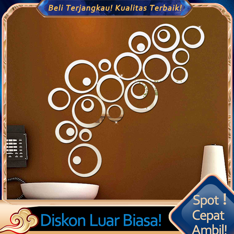 Jual 24pcs Kaca cermin TempelCermin Aesthetic Cermin Tempel Dinding ...