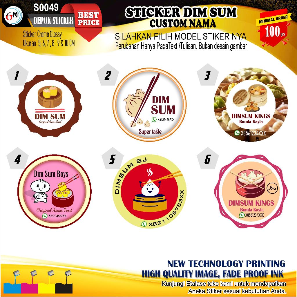 Jual STIKER LABEL DIM SUM MAKANAN DIMSUM | Shopee Indonesia