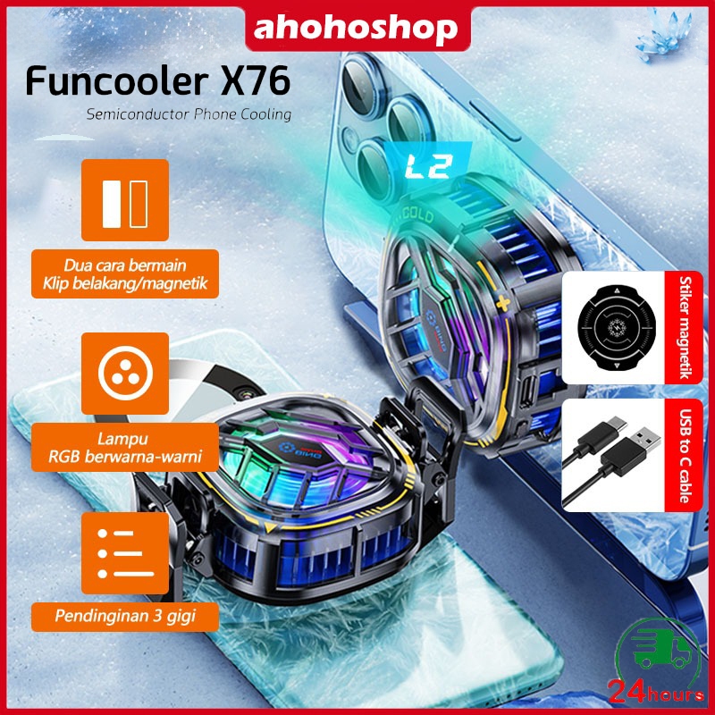 Jual 【COD】FanCooler X76 Funcooler pendingin hp Adjust Gear Kipas Hp ...