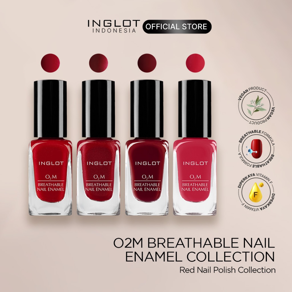 Jual INGLOT Red Nail Polish Collection - Koleksi Kutek / Cat Kuku Warna ...
