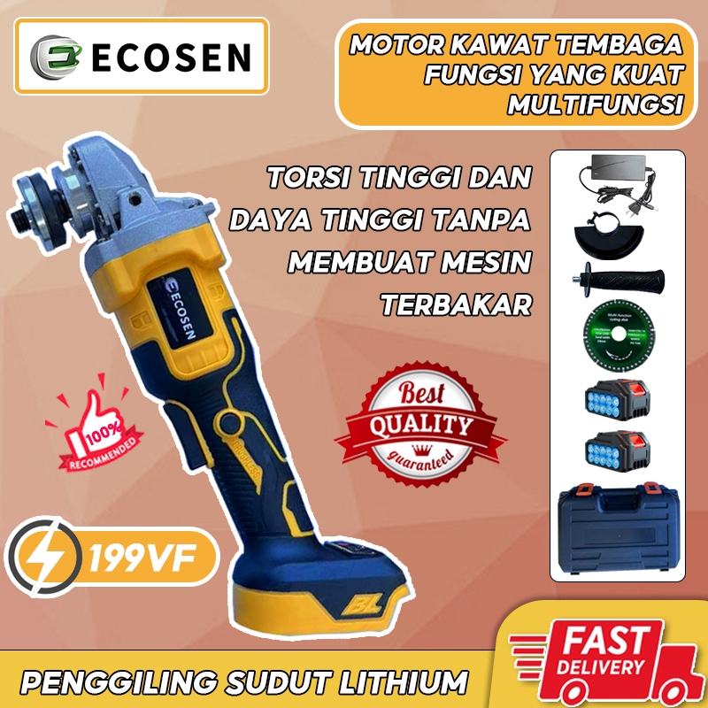 Jual ECOSEN Angle Grinda Tangan Brushless Mesin Potong Poles Grinding ...