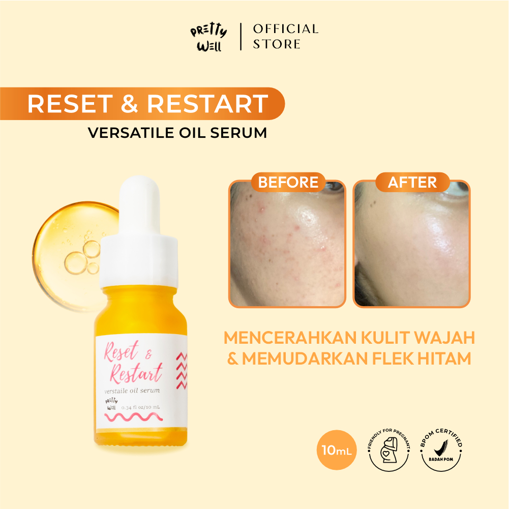 Jual Prettywell Reset & Restart Versatile Oil Serum untuk Bekas Jerawat Menghilangkan Flek Hitam ...