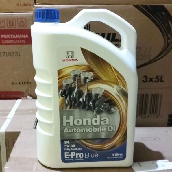 Jual OLI HONDA E-PRO BLUE SN SAE 5W-30 GALON 4L FULLY SYNTHETIC ...