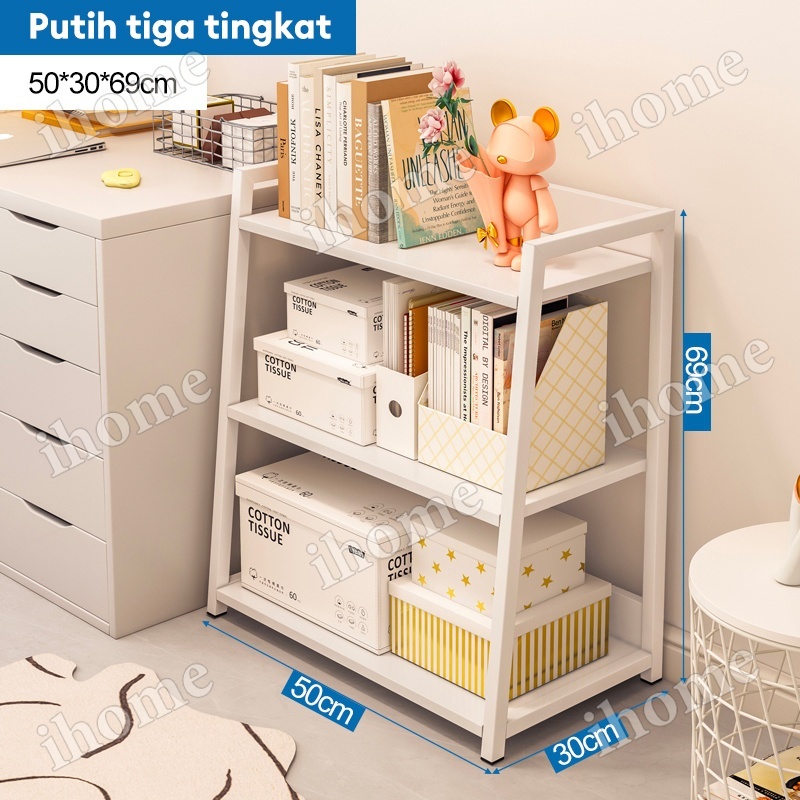 Jual IH Rak Besi Putih Rak Susun Rak Pajangan Rak Serbaguna Rak Buku ...