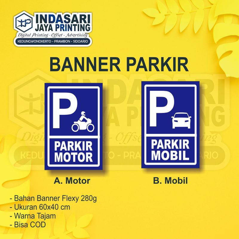 Jual Banner/spanduk Parkir Motor / parkir mobil | Shopee Indonesia