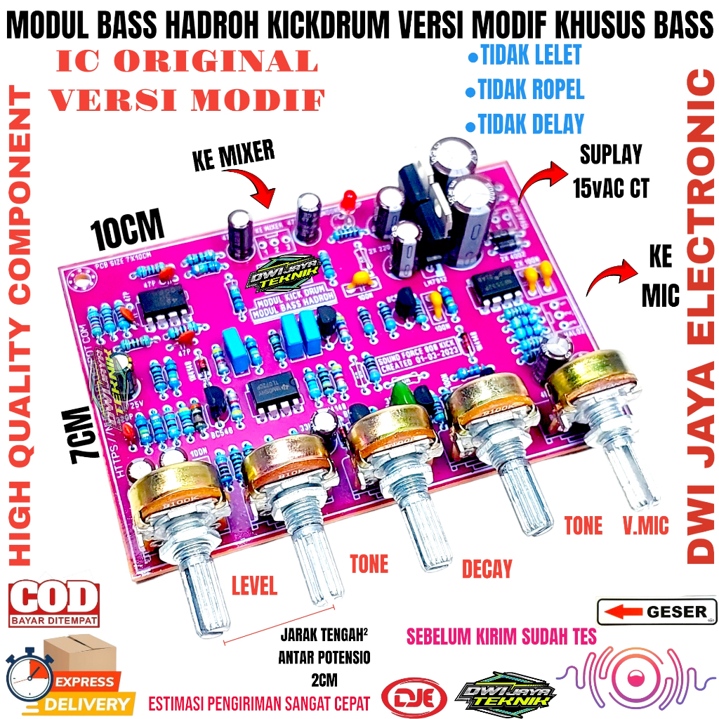 Jual Modul Bass Hadroh / Bas Hadrah Kickdrum Versi Modif Khusus Bass ...