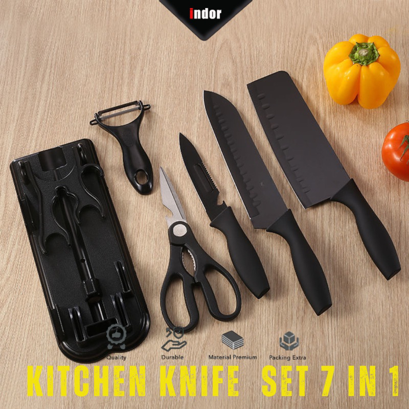 Jual PISAU SET DAPUR 7IN1 ADA TALENAN kitchen knife Set - PISAU ...